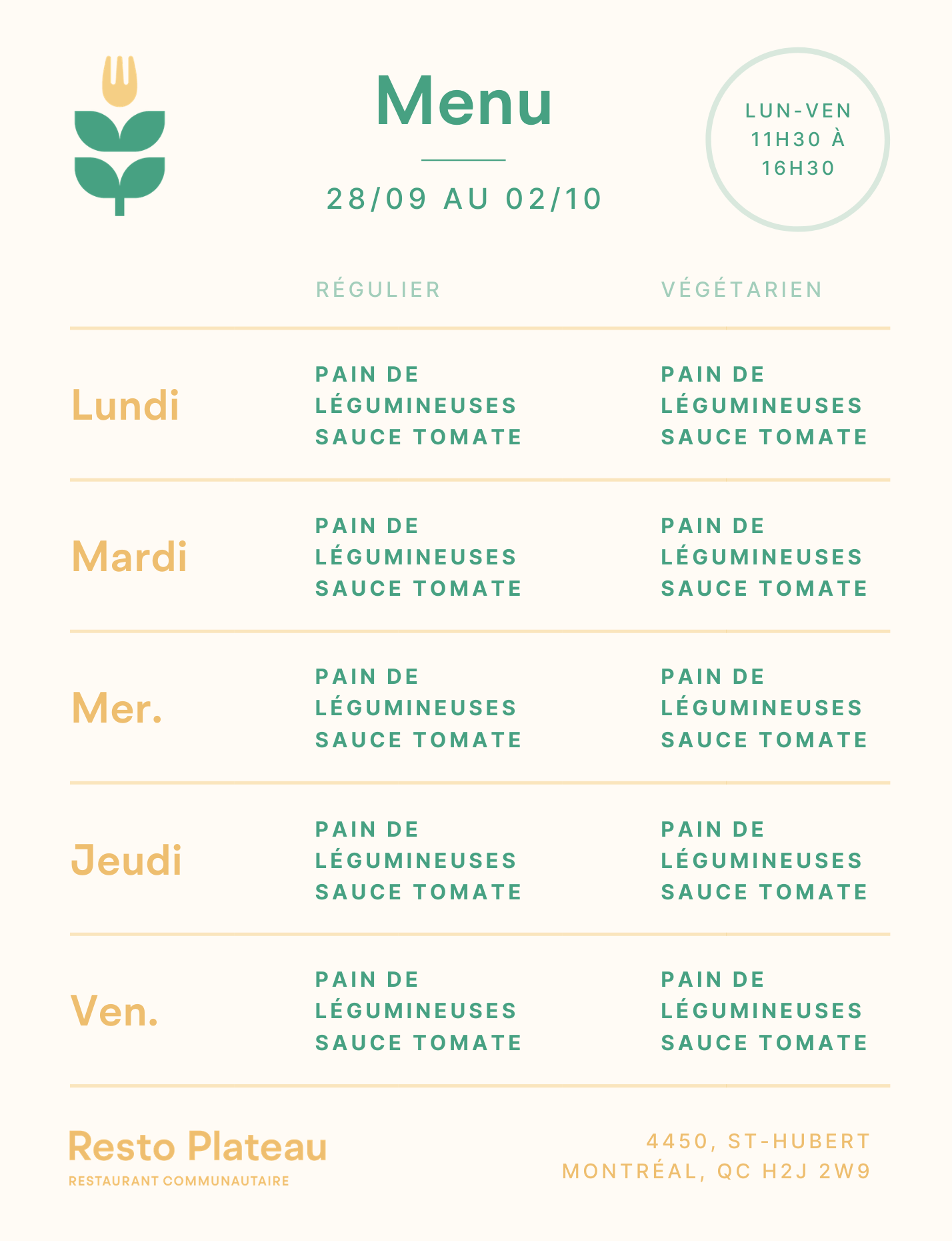 Resto Communautaire | Resto Plateau